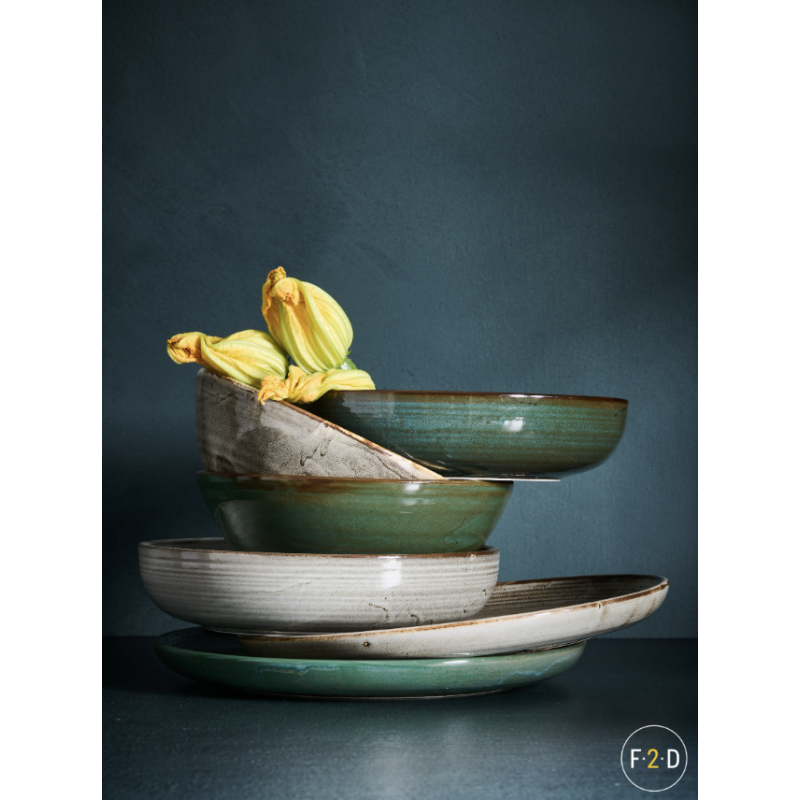 F2D Munduk Grey Talerz głęboki 22xH5 cm